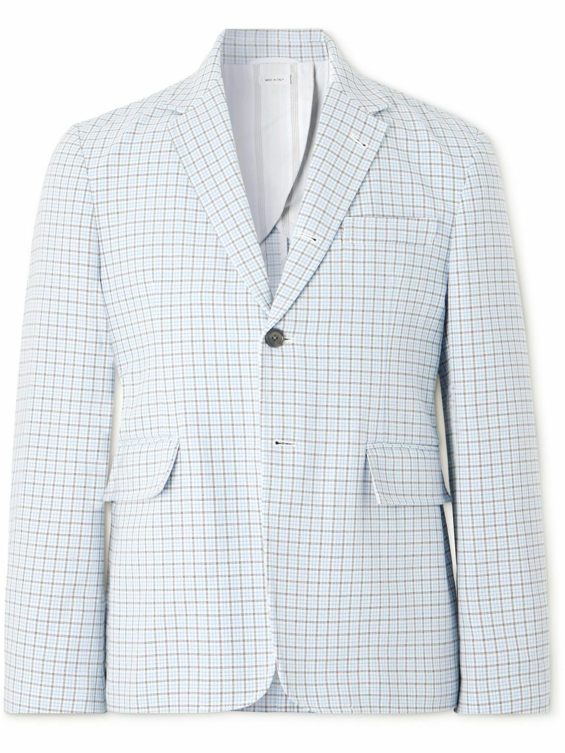 Thom Browne - Unconstructed Classic Checked Cotton-Blend Suit Jacket ...