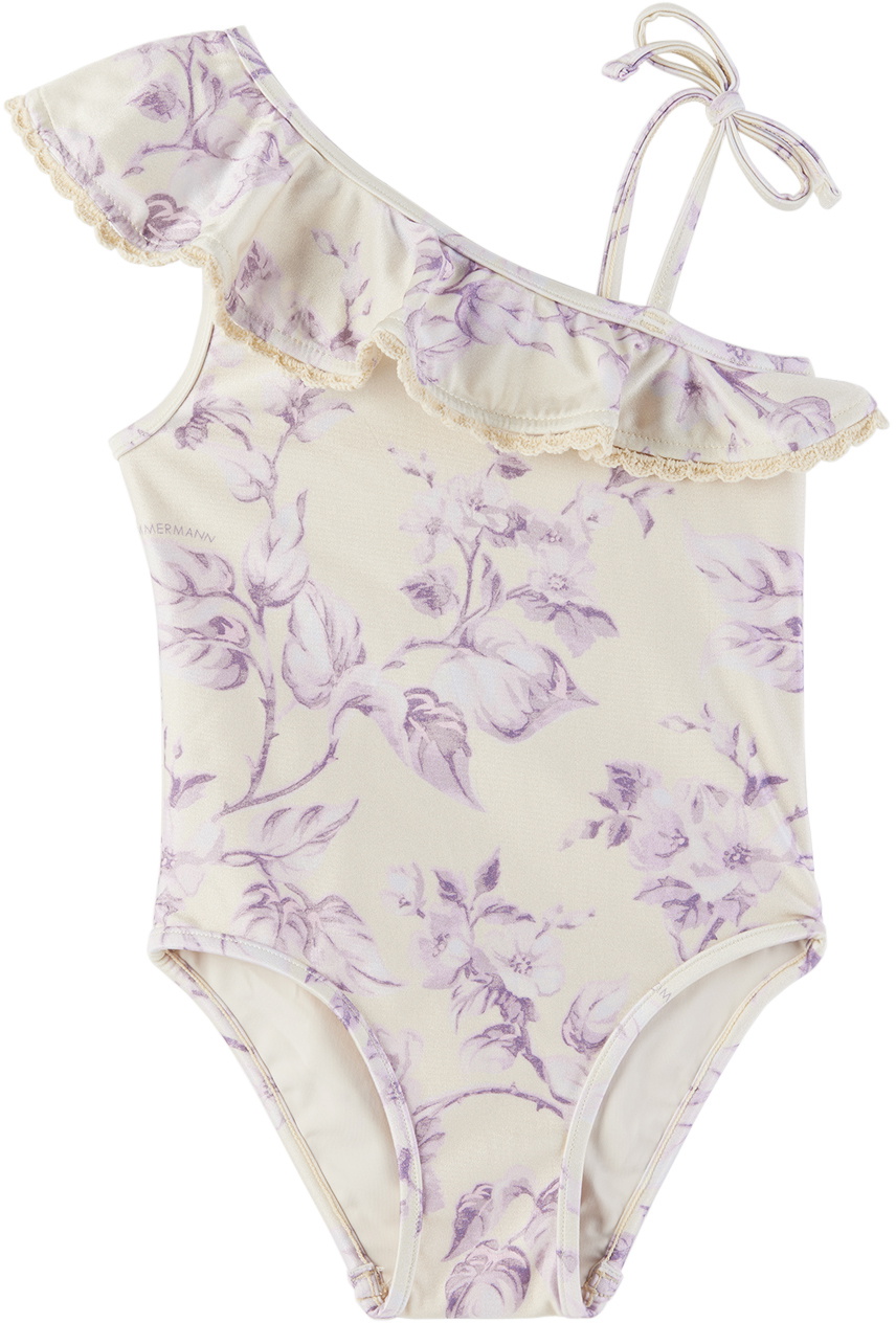 ZIMMERMANN Kids Yellow & Purple Halliday Swimsuit Zimmermann