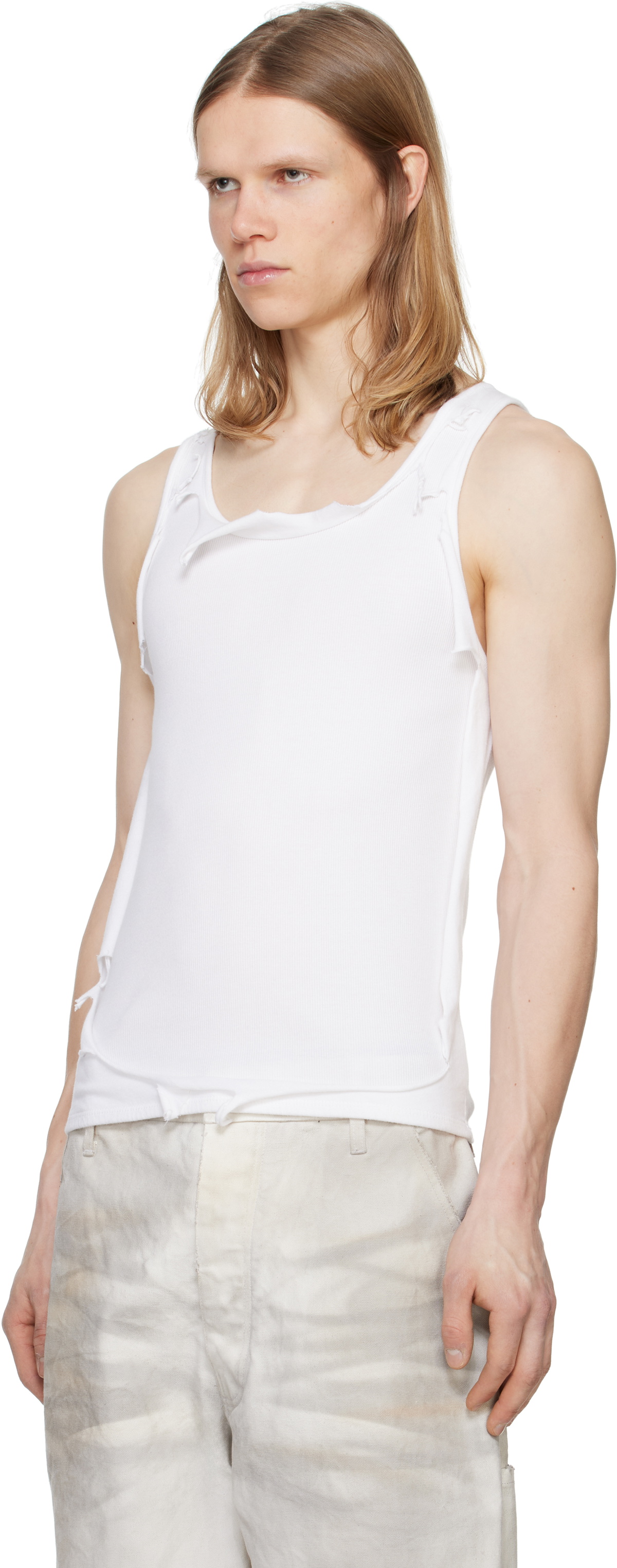 Alexander Digenova White Layered Tank Top Alexander Digenova