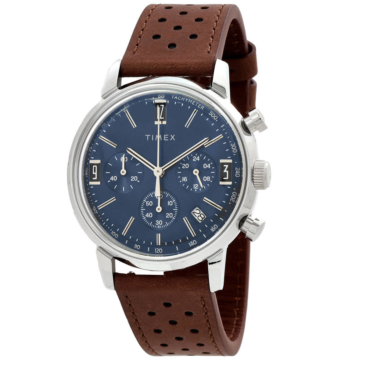 Timex Marlin Chronograph Quartz Blue Dial Mens Watch TW2W10200VQ Timex