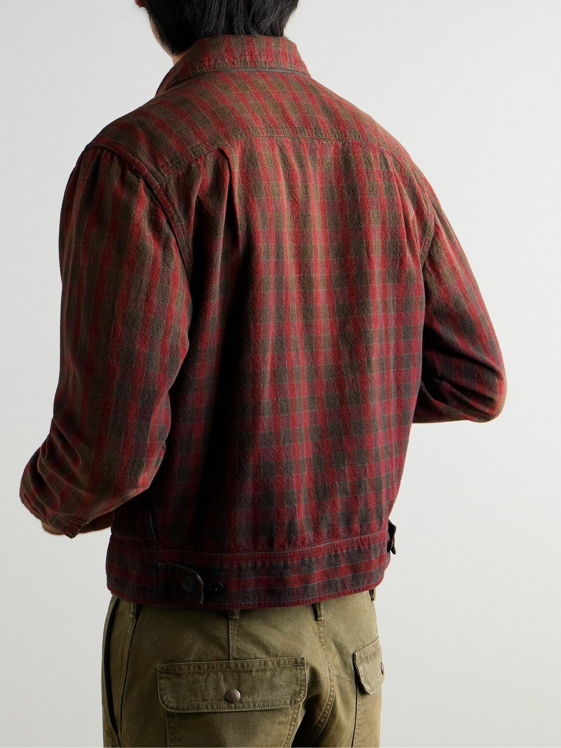 RRL - Highway Checked Cotton-Flannel Shirt Jacket - Red RRL