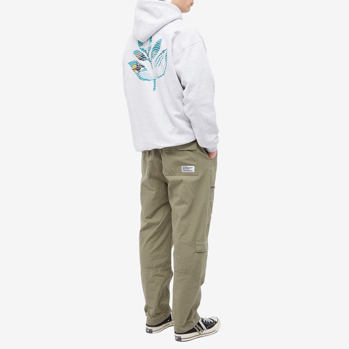Magenta Men's Deep Plant Hoodie in Ash Magenta