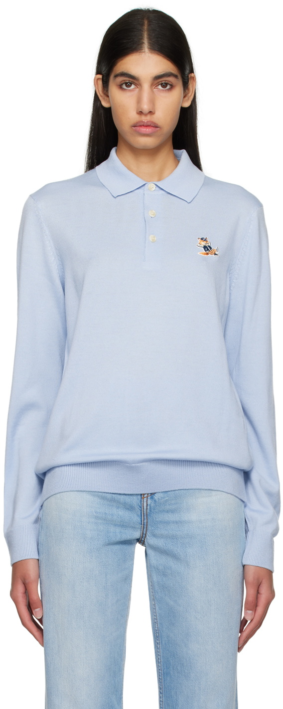 Maison Kitsuné Blue Dressed Fox Polo Maison Kitsune