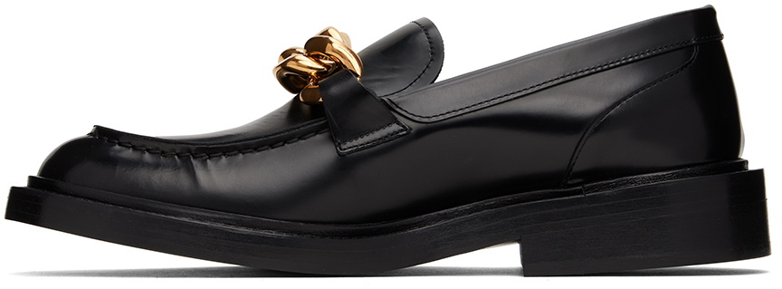 Versace Black Curb Chain Loafers Versace