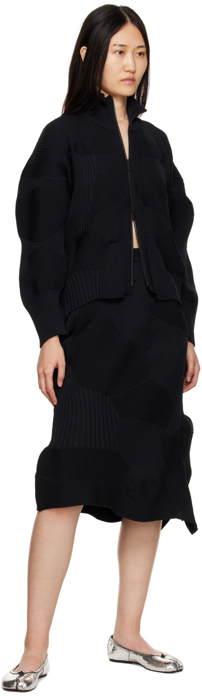 Issey Miyake Black Kone Kone Jacket Issey Miyake Men