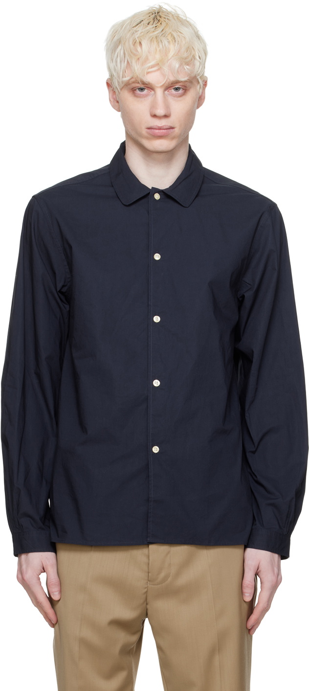 Officine Générale Navy Eloan Long Sleeve Shirt Officine Generale