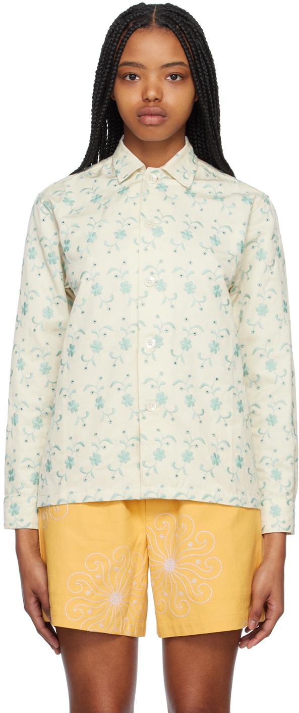 Bode Off-White Forget Me Not Shirt Bode