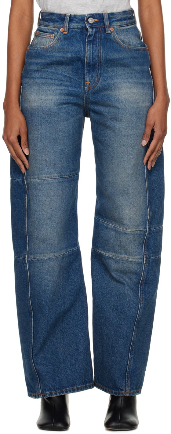 MM6 Maison Margiela Blue Paneled Jeans MM6 Maison Margiela