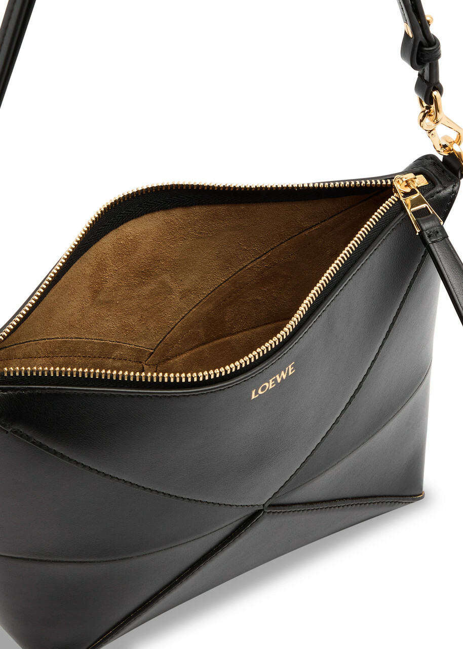 Loewe Puzzle Fold Leather Shoulder bag - Black - One Size Loewe