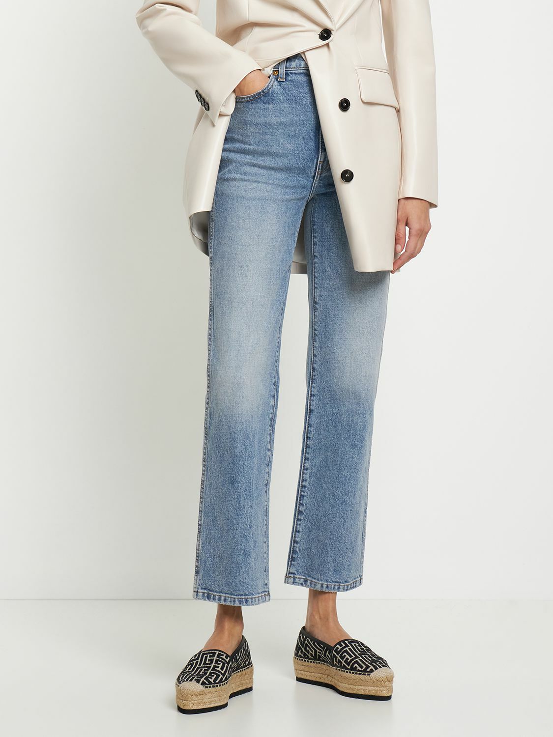 BALMAIN 40mm Alex Monogram Jacquard Espadrilles Balmain