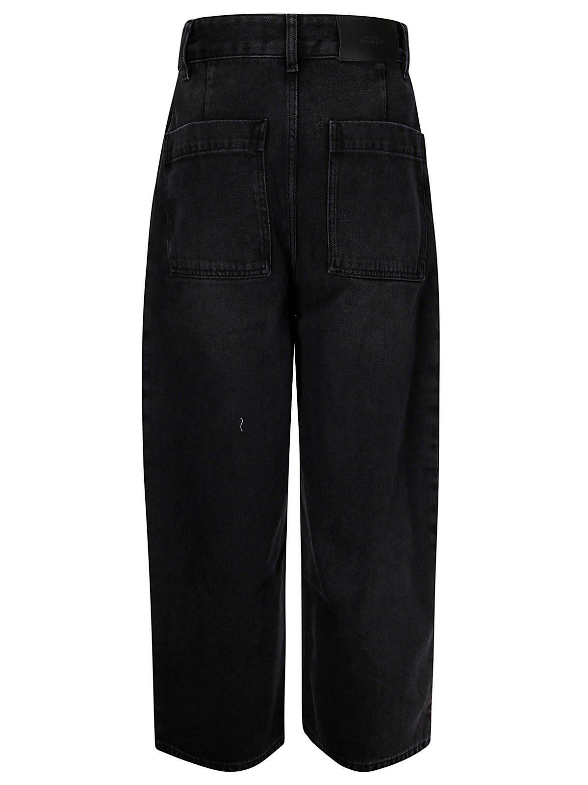 Studio Nicholson Logo Patch Cropped Wide-leg Jeans Studio Nicholson