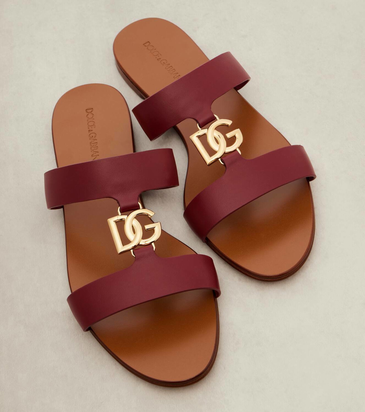 Dolce&Gabbana DG leather slides Dolce & Gabbana