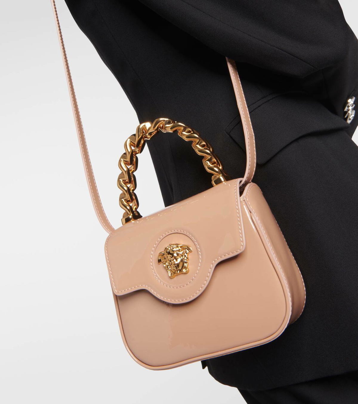 Versace La Medusa Mini patent leather tote bag Versace