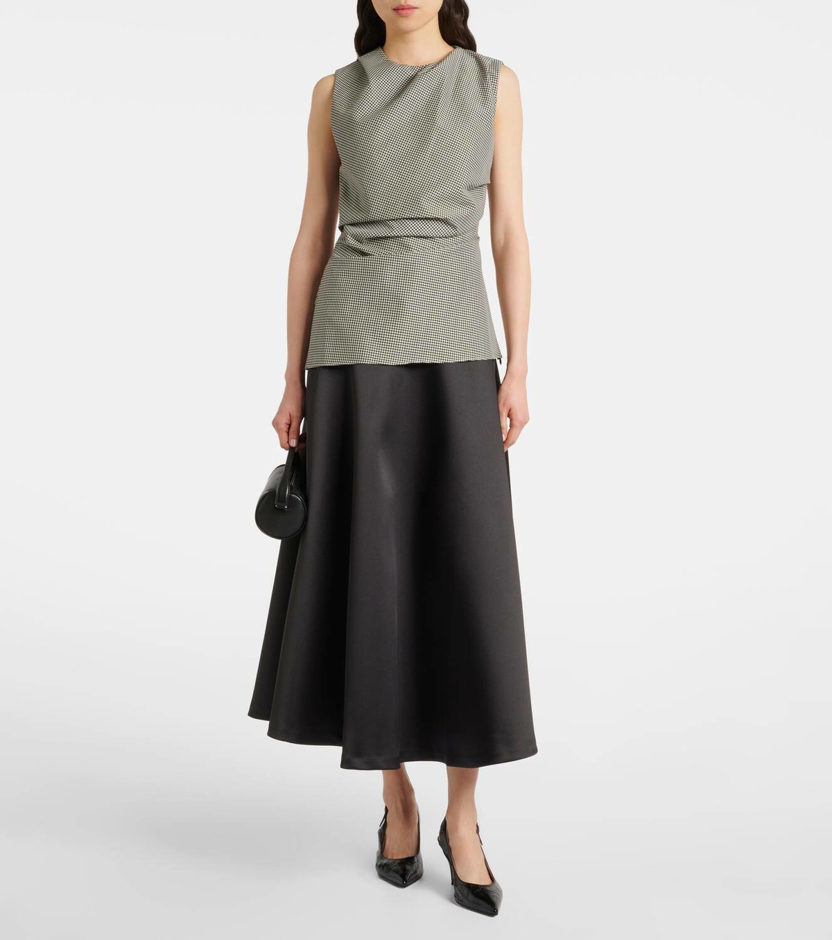 Róhe Checked wool-blend top Róhe