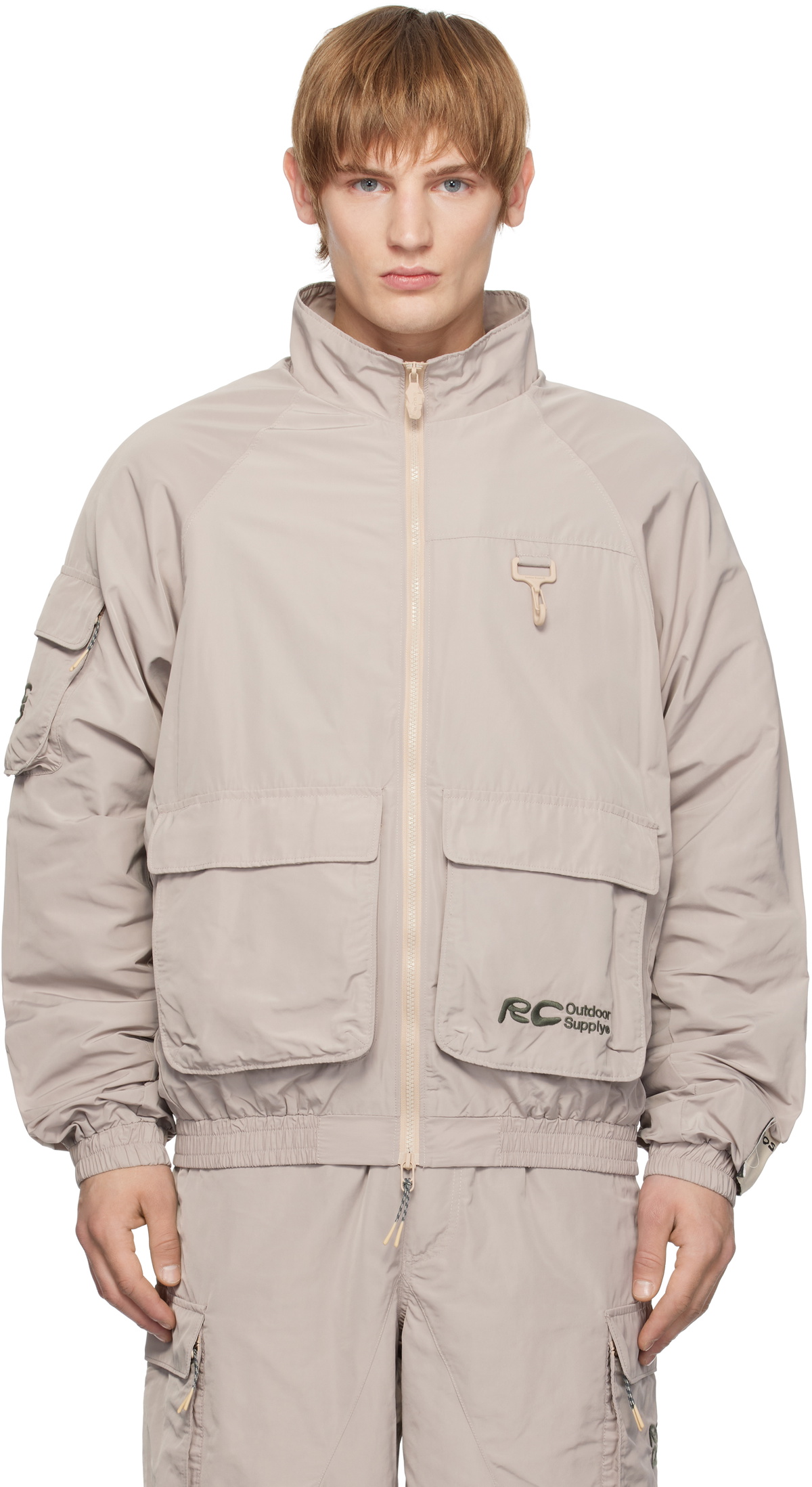 RCOS Taupe Cargo Track Jacket RCOS