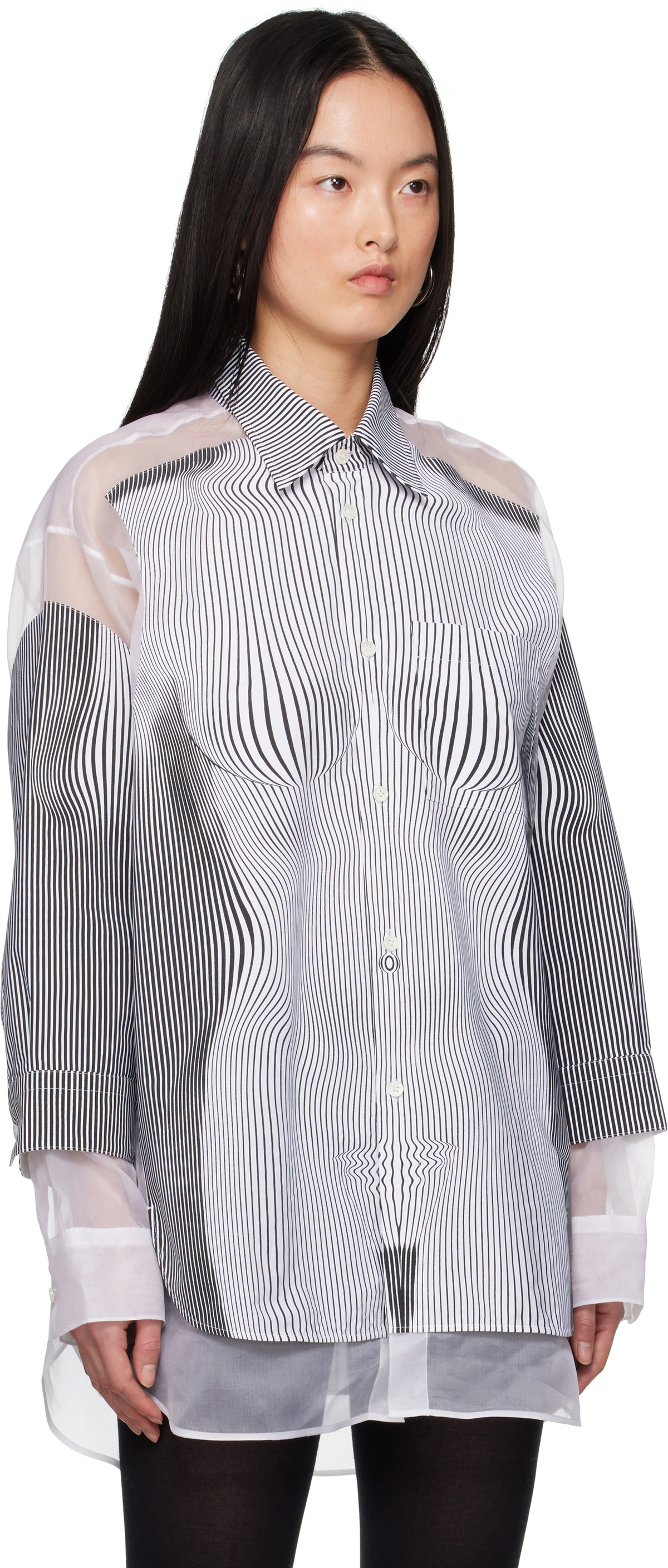 Jean Paul Gaultier Black & White 'The Petit Grand Pinstripe Body ...