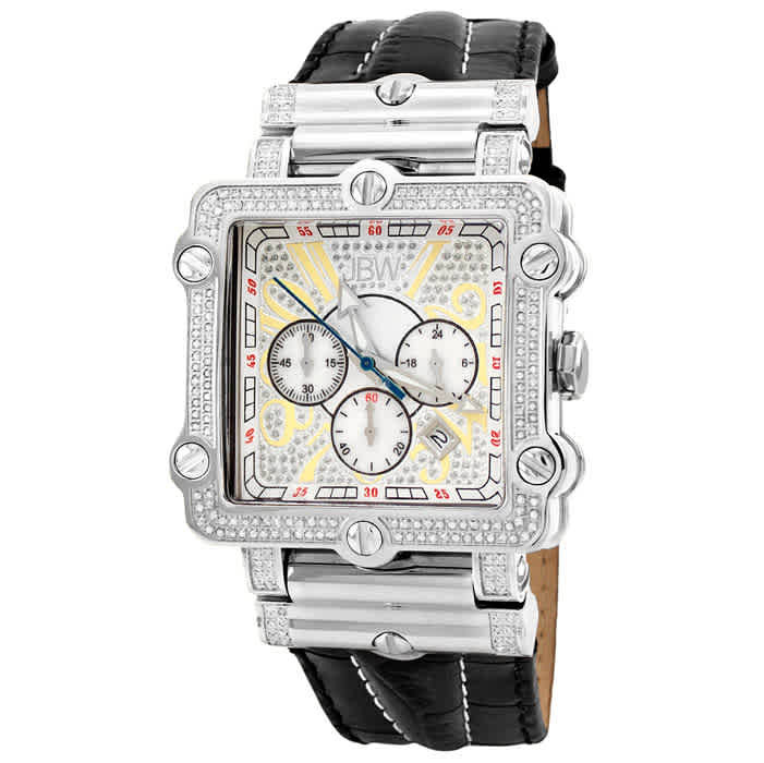 JBW Phantom Silver-tone Chronograph Crystal Dial Silver-tone Steel ...