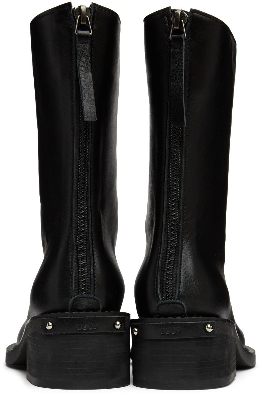 OSOI Black Leather Toboo Boots OSOI