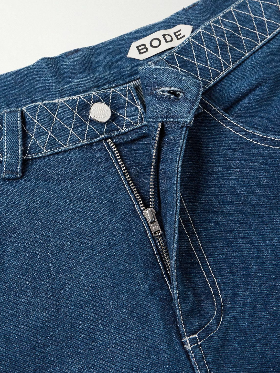 BODE - Knolly Brook Straight-Leg Embroidered Jeans - Blue Bode