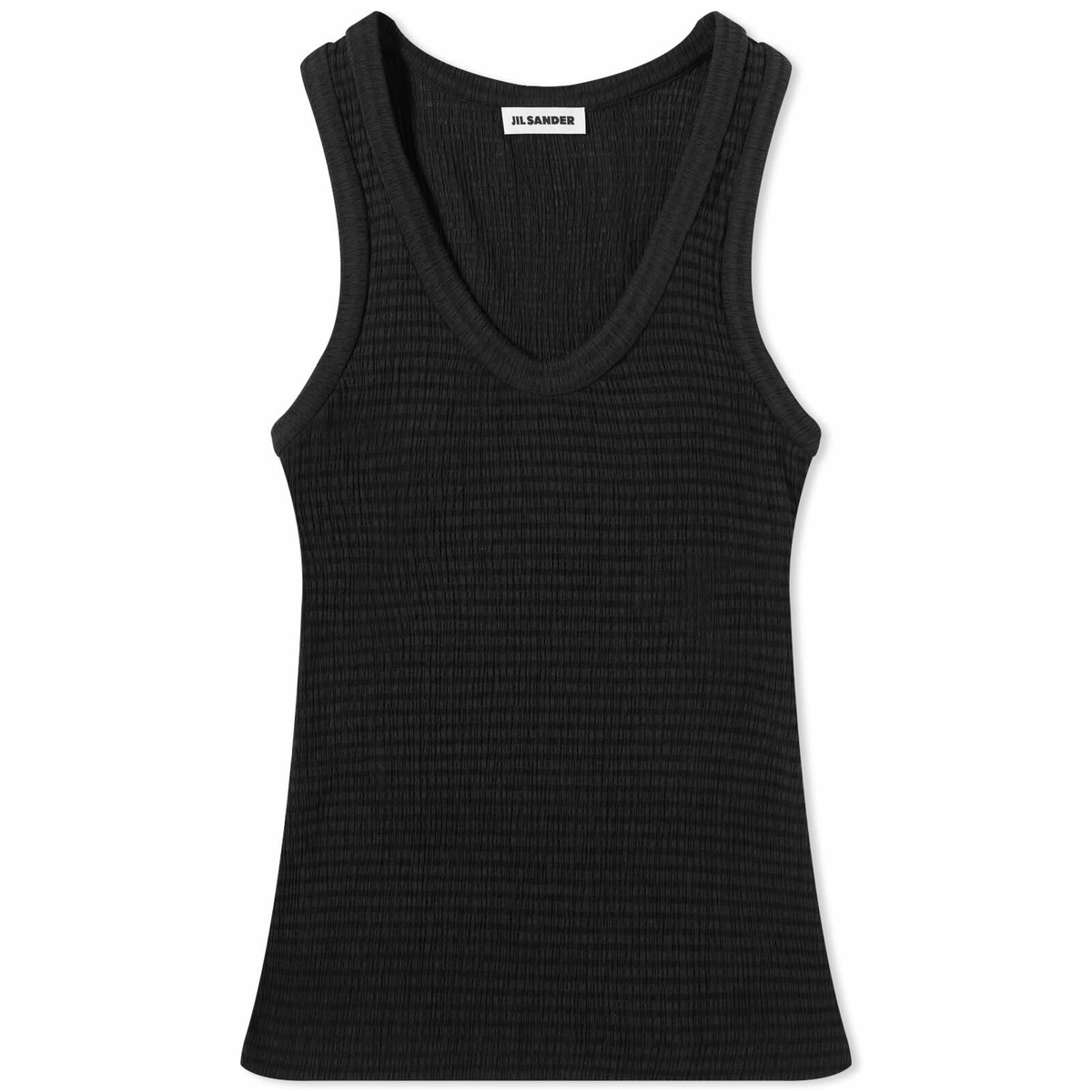 Jil Sander Women's Crinkle Vest Top in Black Jil Sander