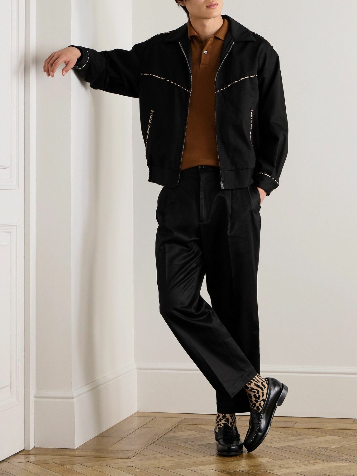 Wacko Maria - Logo-Embroidered Cotton Polo Shirt - Brown Wacko Maria