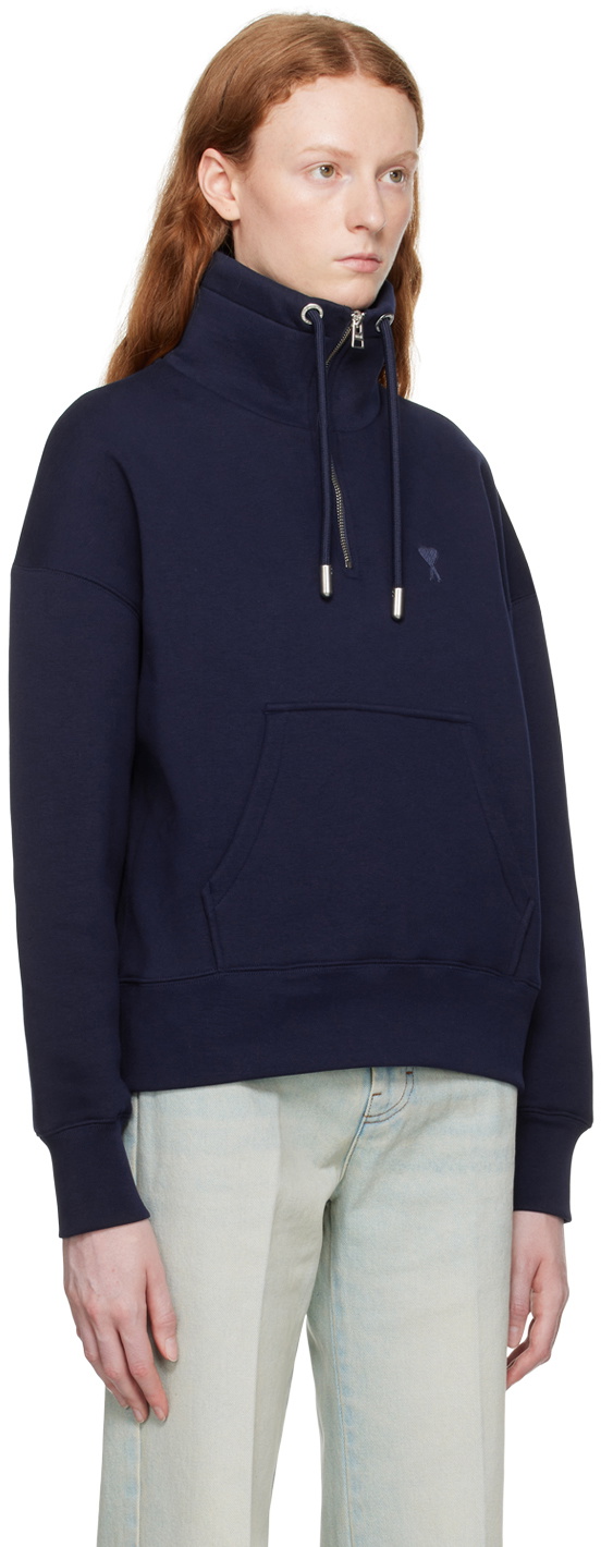 AMI Paris Navy Ami de Cœur Sweatshirt AMI