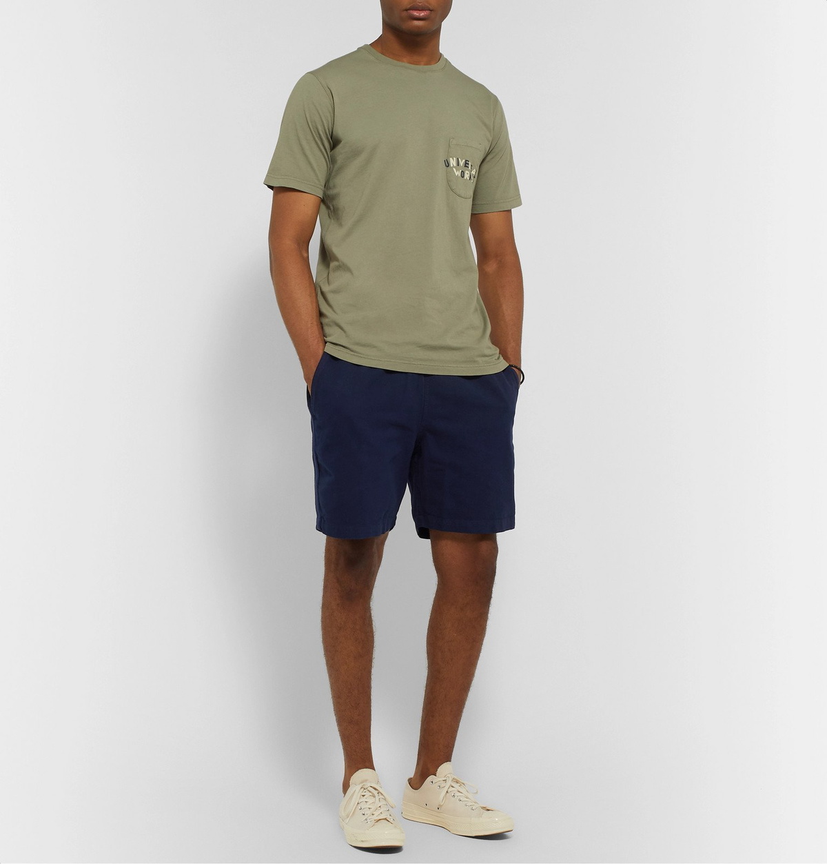 Universal Works - Cotton-Canvas Drawstring Shorts - Blue Universal Works