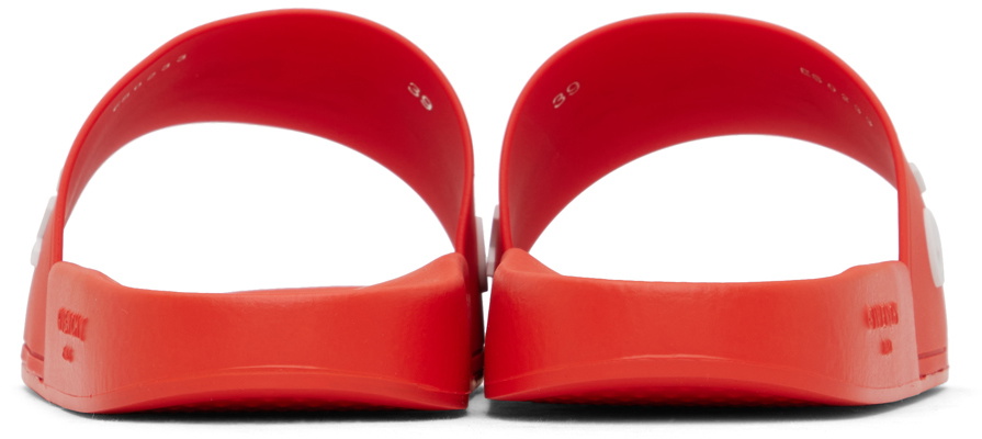 Givenchy Orange Embossed Slides Givenchy