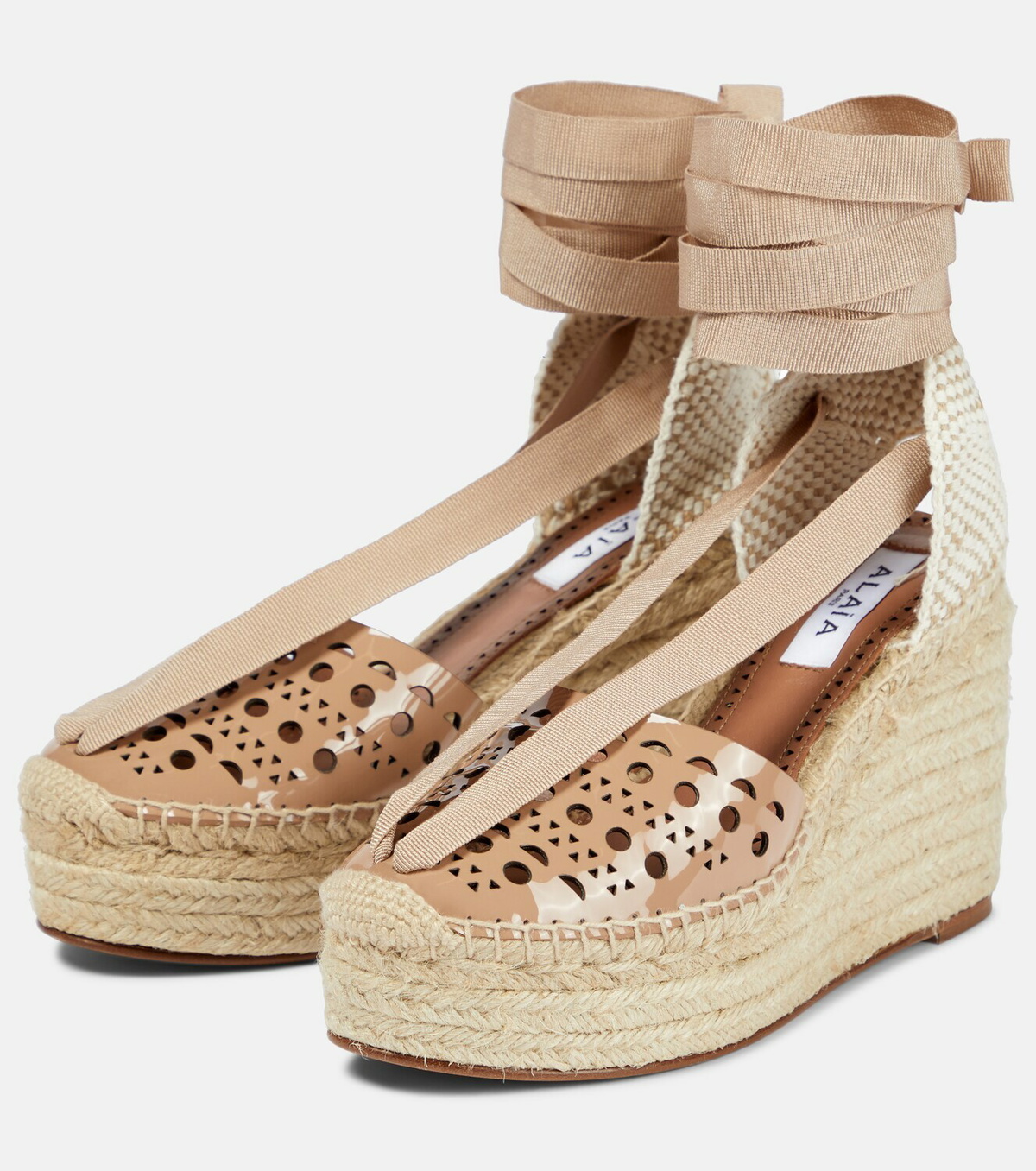 Alaïa Laser-cut espadrille wedges ALAÏA