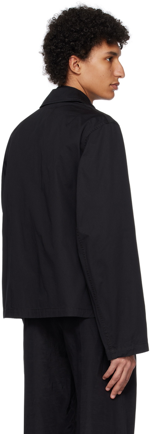 LEMAIRE Black Convertible Collar Jacket Lemaire