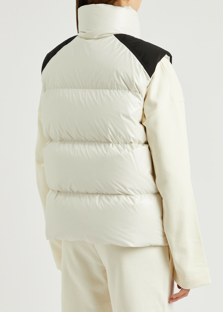 Moncler Oder Quilted Shell Gilet Off White Moncler