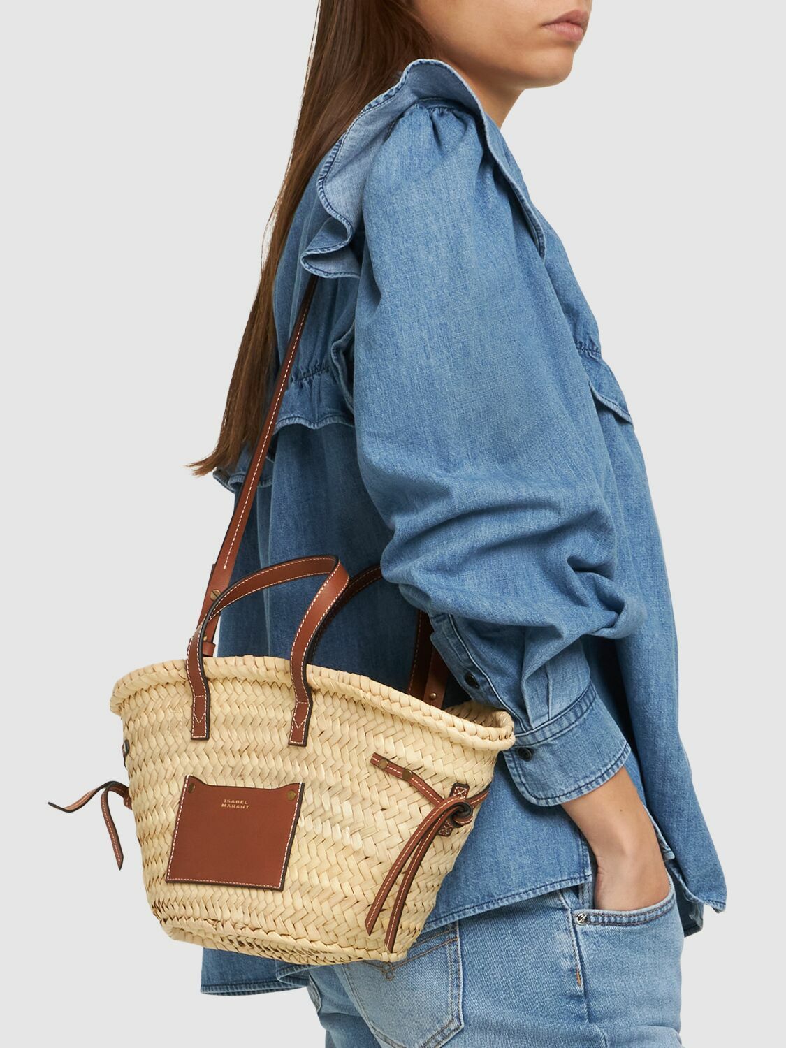 ISABEL MARANT - Cadix Mini Straw Tote Bag Isabel Marant