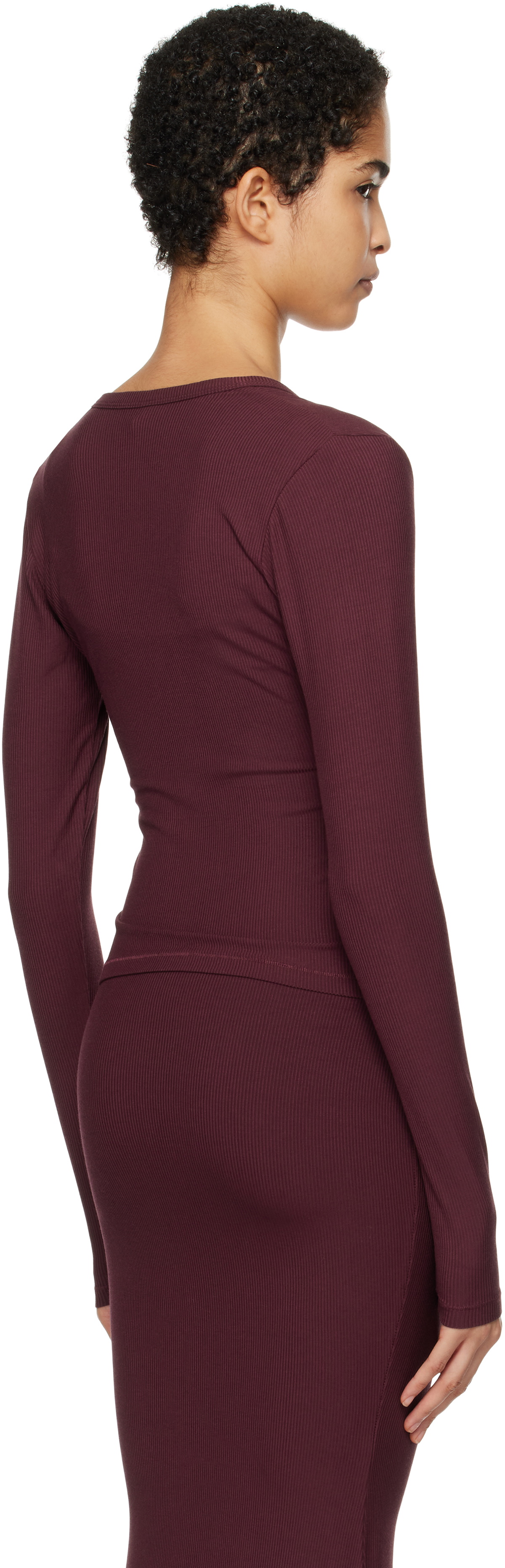 SKIMS Burgundy Soft Lounge Cardigan SKIMS