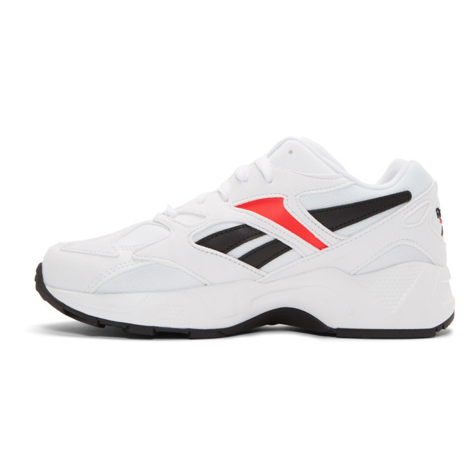 Reebok Classics White and Red Aztrek 96 Sneakers Reebok Classics