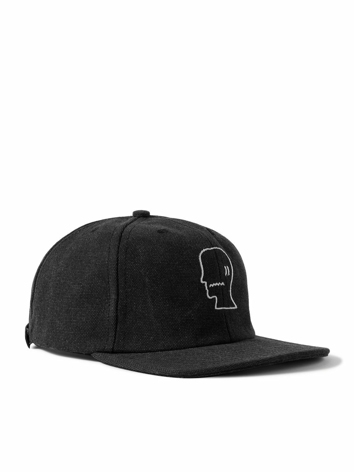 Brain Dead - Logo-Embroidered Washed Cotton-Canvas and Leather Baseball ...