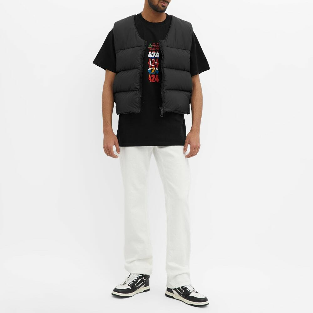 424 Men's Flag Logo T-Shirt in Black 424