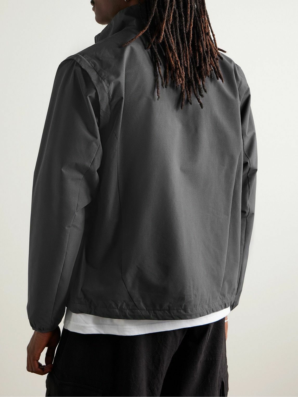 DIME - Convertible Logo-Print Canvas Jacket - Gray Dime
