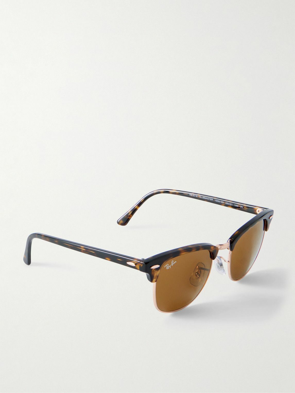 Ray-Ban - Clubmaster Tortoiseshell Acetate and Gold-Tone Sunglasses Ray Ban