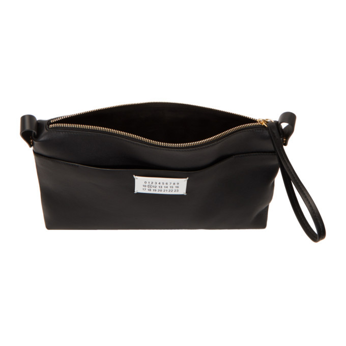 Maison Margiela Black Top Zip Pouch Maison Margiela