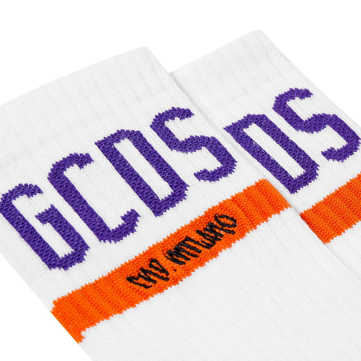 GCDS Women's Mlano Logo Sock in White GCDS