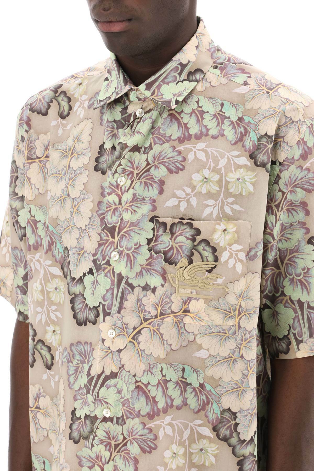 ETRO short-sleeved floral shirt Neutro Etro