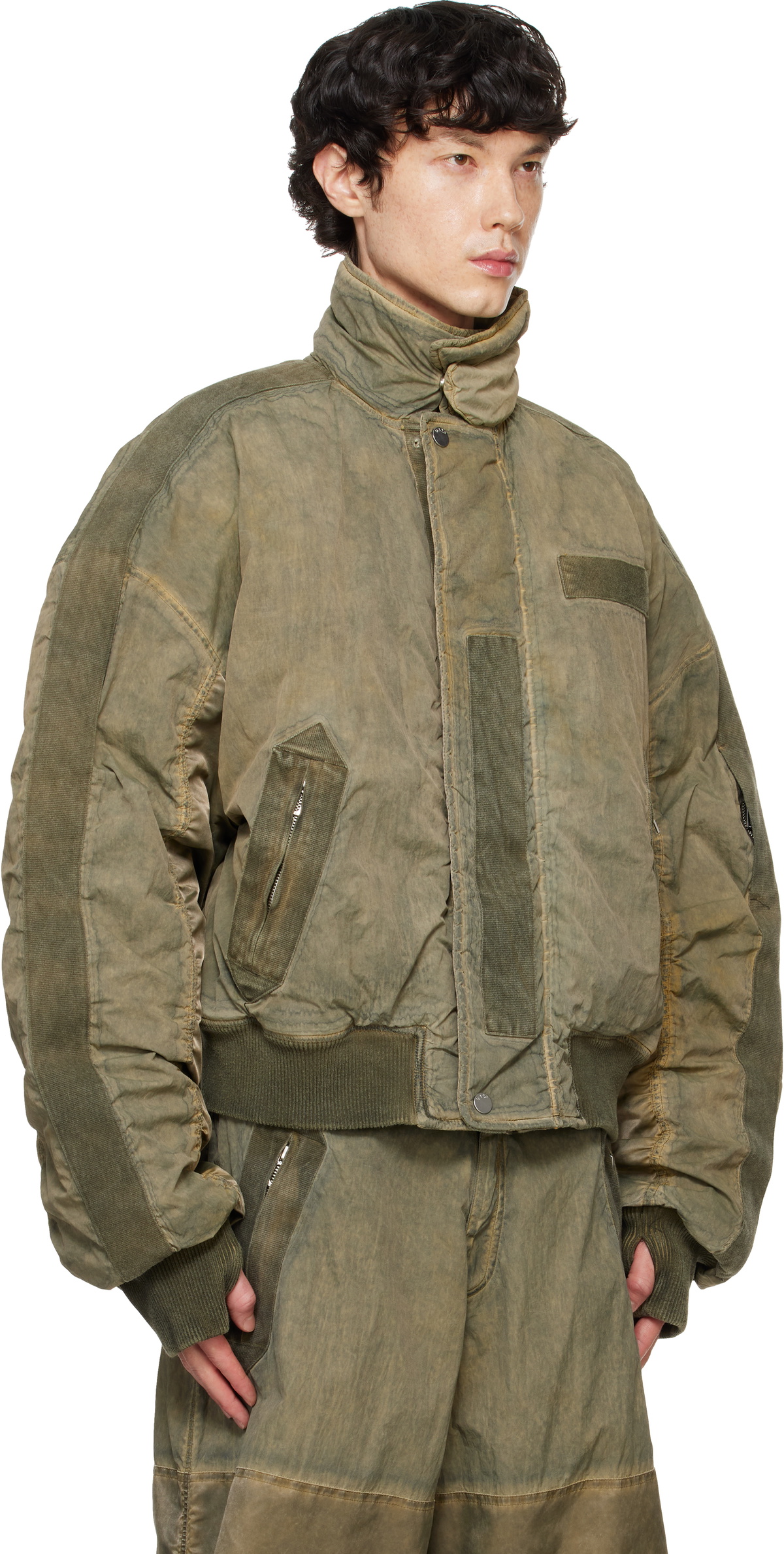 032c Green Clay Utility Bomber Jacket 032c