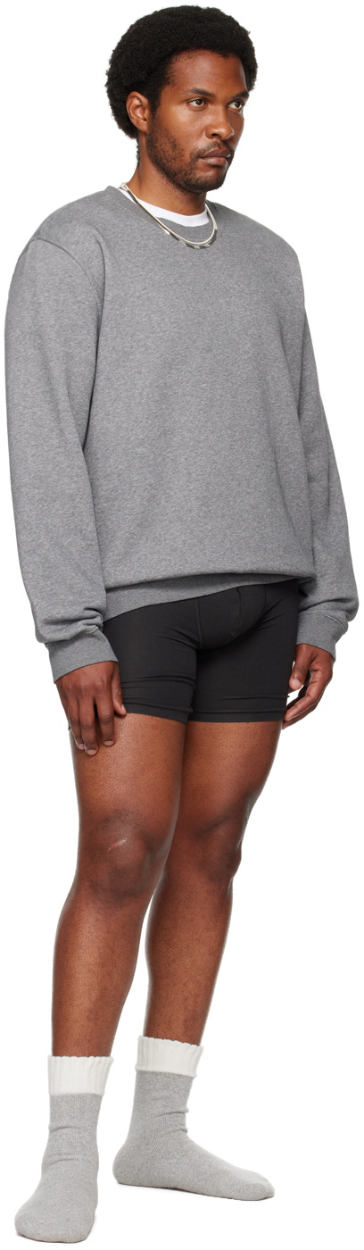 SKIMS Three-Pack Black SKIMS Cotton 5 Boxer Briefs SKIMS