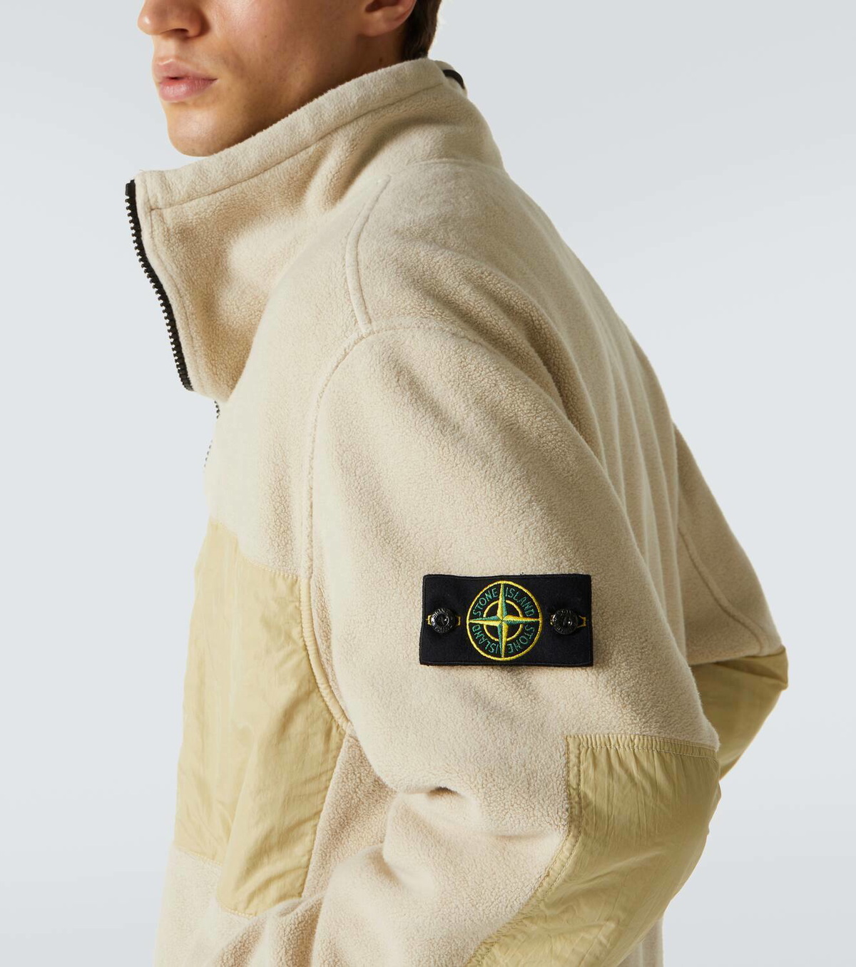 Stone Island Compass cotton-blend fleece jacket Stone Island