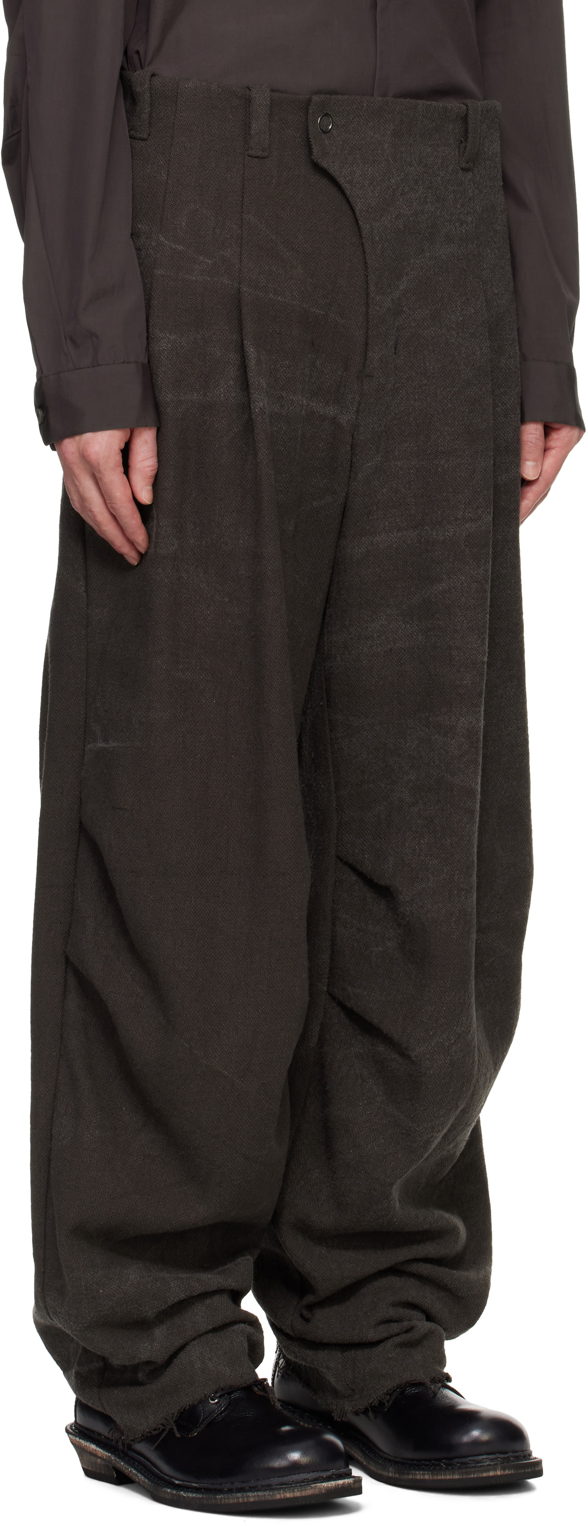 DEVOA Gray Baggy Trousers