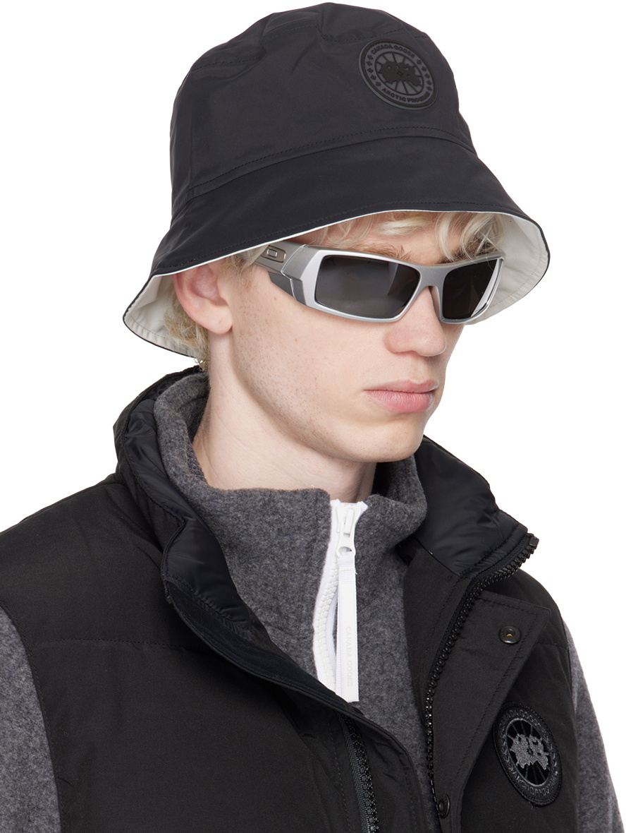 Canada Goose Black & White Horizon Reversible Bucket Hat Canada Goose