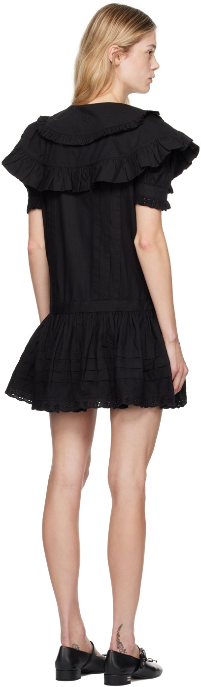 Sandy Liang Black Toki Minidress Sandy Liang