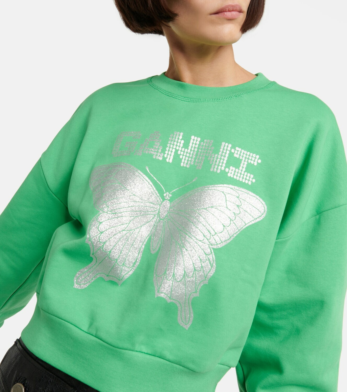 Ganni - Logo cotton sweatshirt GANNI