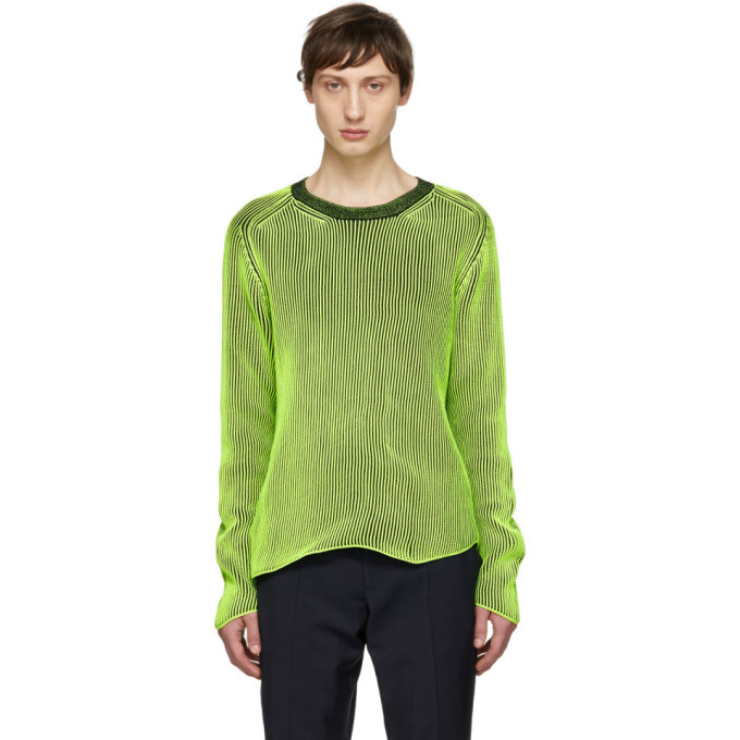 Maison Margiela Reversible Green and Black Acid Pullover Maison Margiela