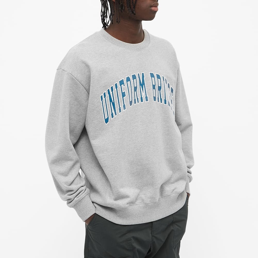 Uniform Bridge Men's Vintage Arch Logo Crew Sweat in Grey Uniform Bridge